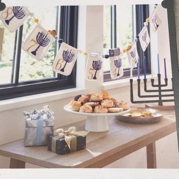 Threshold | Holiday | 8 Nights Of Hanukkah Garland Threshold Banner 6 ...